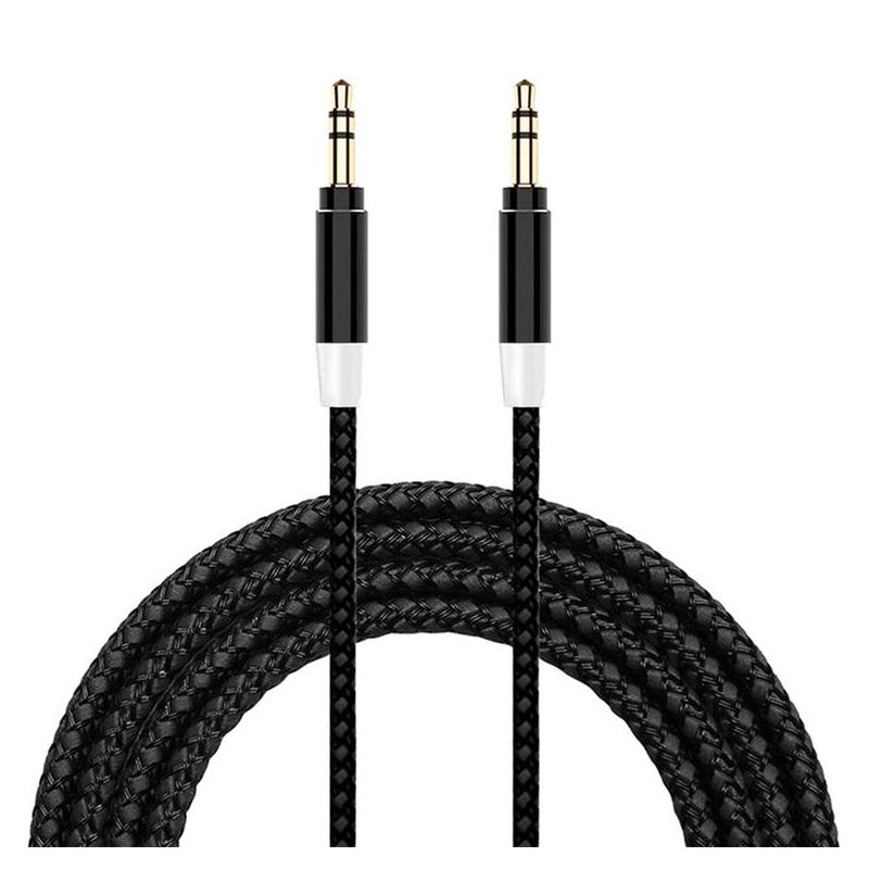 Audio AUX kabal Woven 3.5mm crni