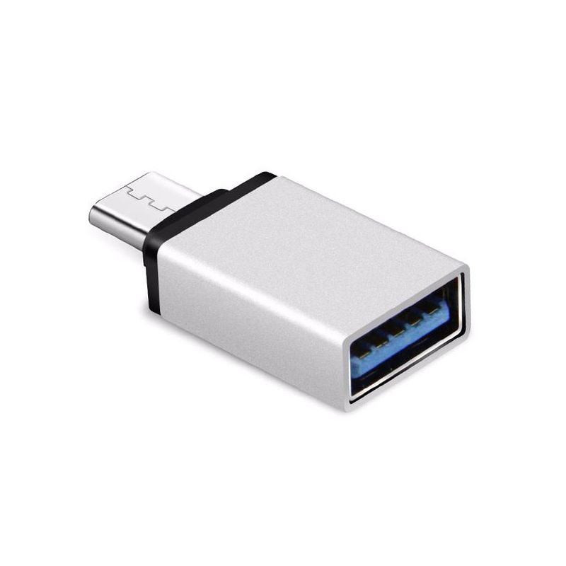 Adapter OTG Type C USB metalni srebrni