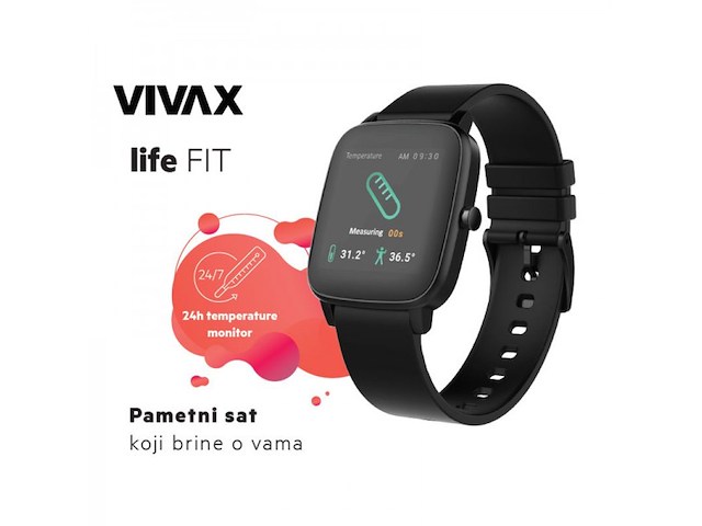 Vivax smart watch Life FIT crni