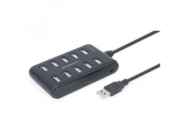 UHB-U2P10P-01 Gembird 10-port USB 2.0 HUB, black