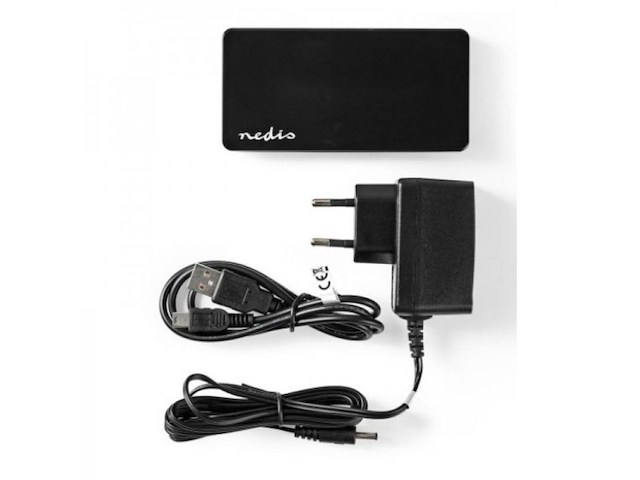 UHUBU2730BK USB 2.0 7-port hub + AD/DC adapter