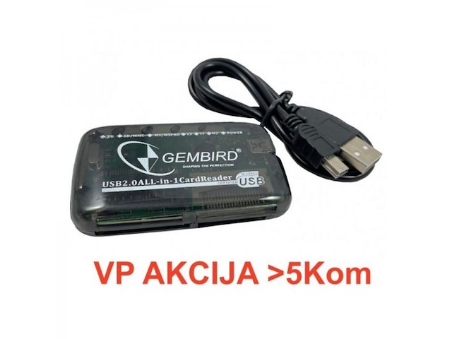 FD2-ALLIN1-BLK ** Gembird  USB2.0 citac svih tipova memorijskih kartica(319)