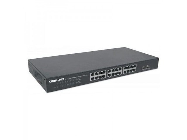 Intellinet Switch 24-Port Neupravljiv Gigabit Ethernet, 2xSFP Port