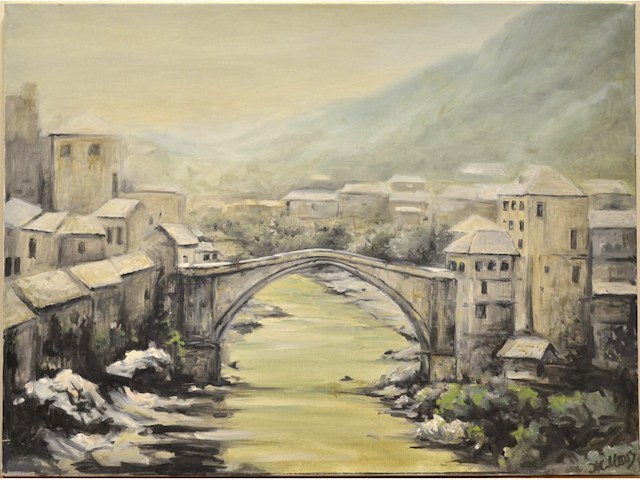 Ž.M.ulje na platnu,Mostar
