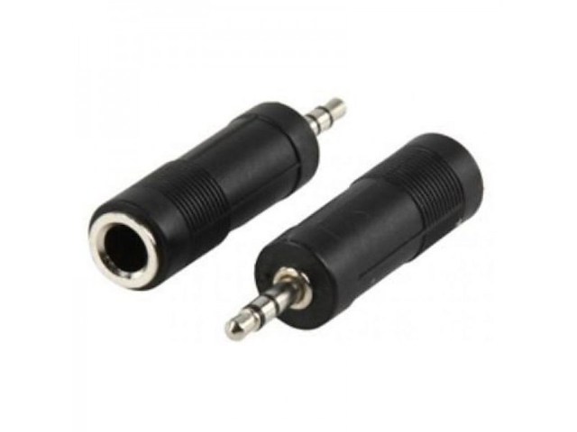 CAGP22935BK 6.35mm stereo socket to 3.5mm stereo plug