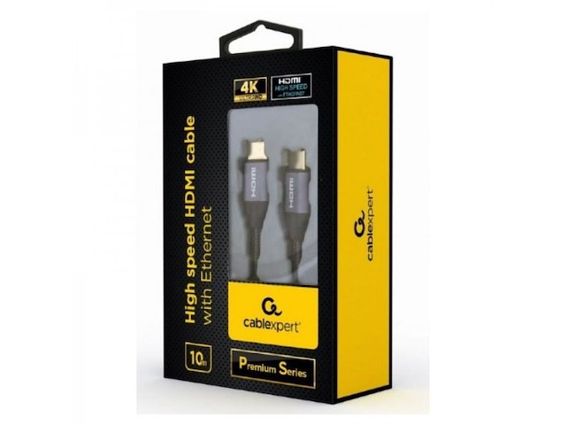 CCBP-HDMI-10M Gembird HDMI kabl, High speed, ethernet support 3D/4K TV Premium Series 10m  blister