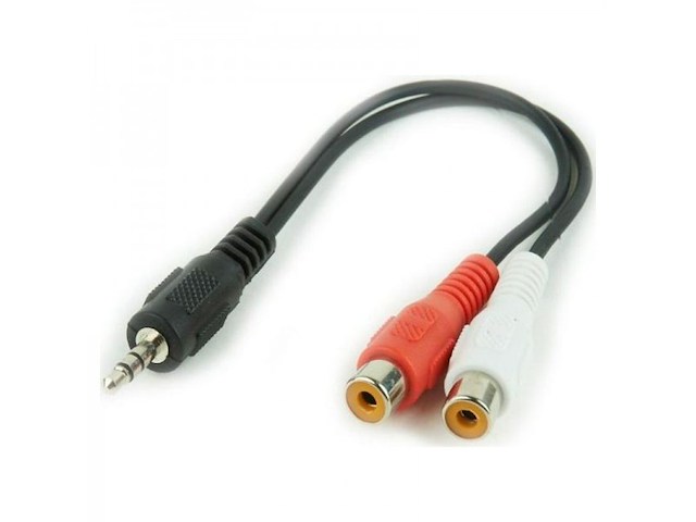 CCA-406 Gembird 3.5mm stereo plug to 2 RCA (cinca) sockets audio kab 0.2m