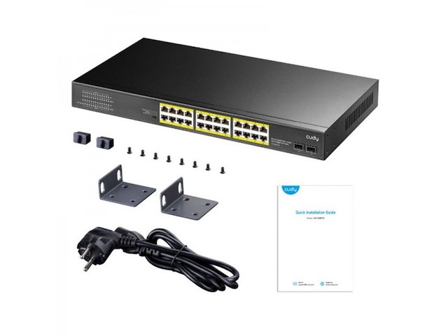 Cudy GS1028PS2 24-Port Gigabit PoE+ Switch with 2 SFP ports 300W