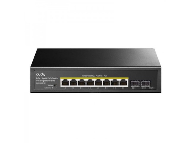 Cudy GS1008PS2 8-Port Gigabit PoE+ Switch with 2 Gigabit SFP slots 120W (alt. )