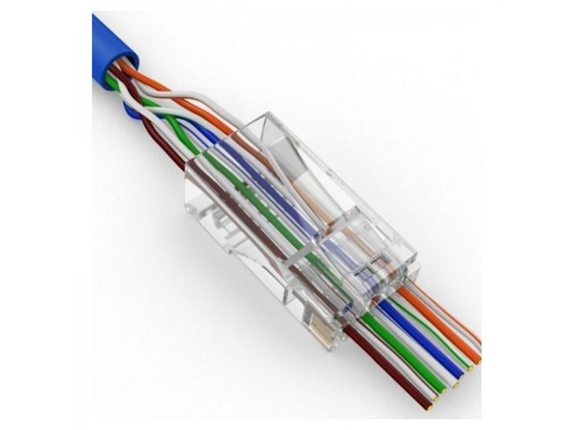 LC-PTF-01/100CAT5 LAN UTP kategorije 5 EZ PROLAZNI KONEKTOR PNP88FZv2-R RJ45 (100 komada pakovanje)