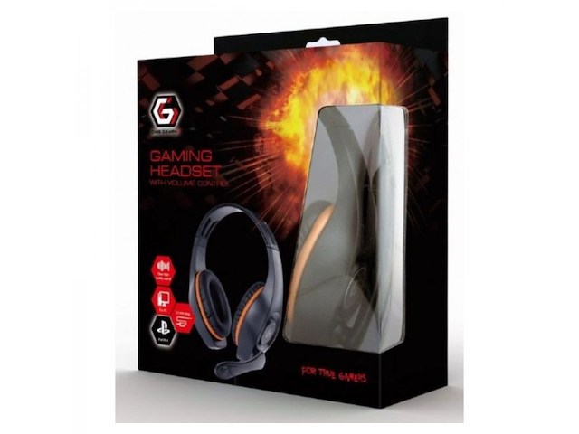 GHS-05-O Gembird Stereo gejmerske slusalice sa mikrofonom+volume kontrolom 3.5mm ORANGE