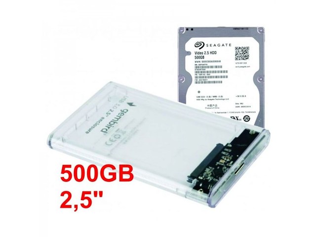 HDD 2.5 + USB 3.0 SATA eksterno kuciste * 500GB ST500VT000 SEAGATE EE2-U3S9-6 (2490)