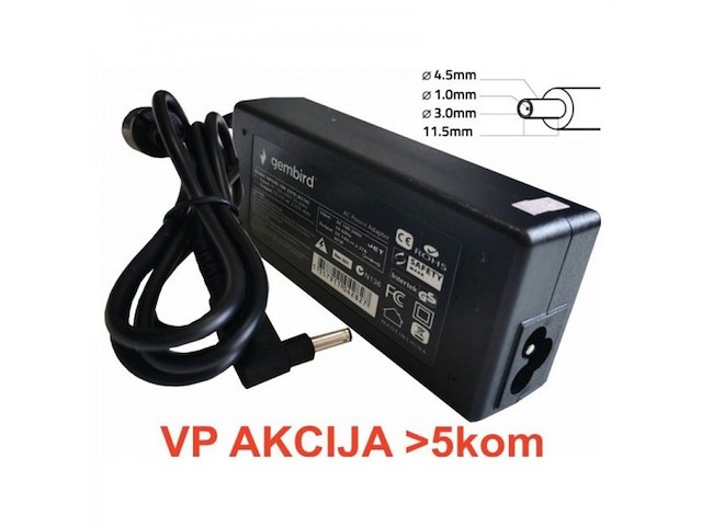 NPA65-195-3330 (DE07) **Gembird punjac za laptop 65W-19.5V-3.33A, 4.5x3.0mm  Black PIN (983)