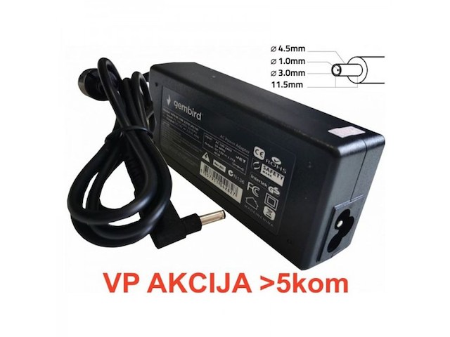 NPA65-195-3330 (HP07) ** Gembird punjac za laptop 65W-19.5V-3.33A, 4.5x3.0mm PIN blue(819 Alt=DE11)