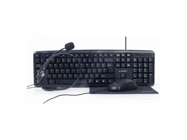 KBS-UO4-01 Gembird 4-in-1 office set, tastatura, slusalice, mis i podloga