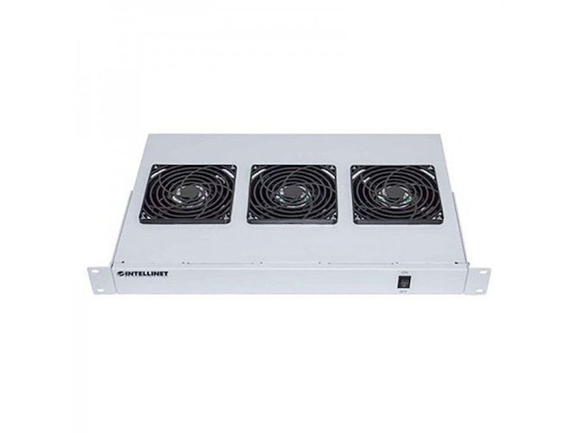 Intellinet 3-Fan Ventilation Unit for 19` Racks, 1U, 712378