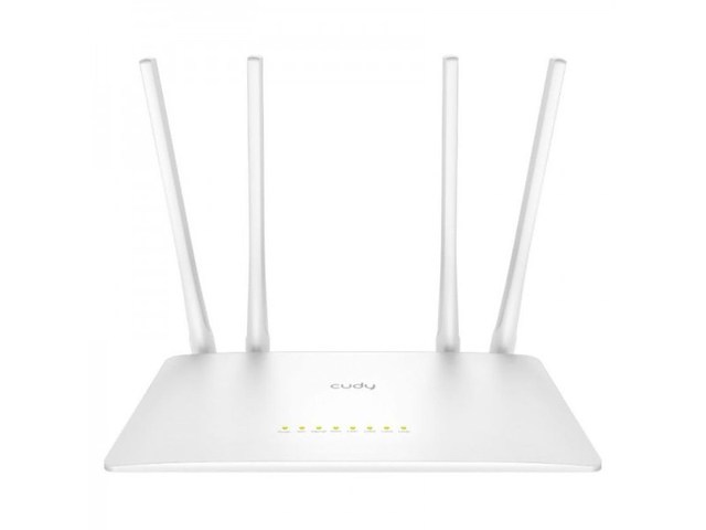 Cudy WR1200 * AC1200 Dual Band 2.4+5Ghz Wi-Fi Ruter 1W/4LAN 10/100Mbps, 4x5dBi, GUEST/WPS/DDNS(2129)