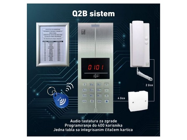 Spoljna jedinica q2b audio interfona 880