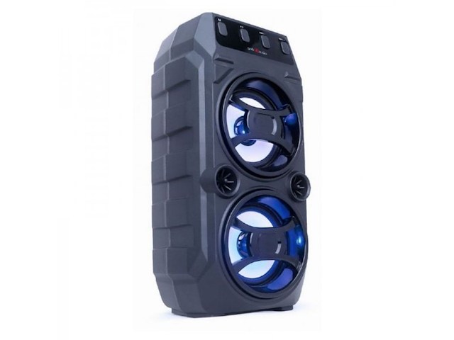 SPK-BT-13 Gembird Portable Bluetooth karaoke speaker 2x5W, FM, USB, SD, MIC 6,35mm, LED,black