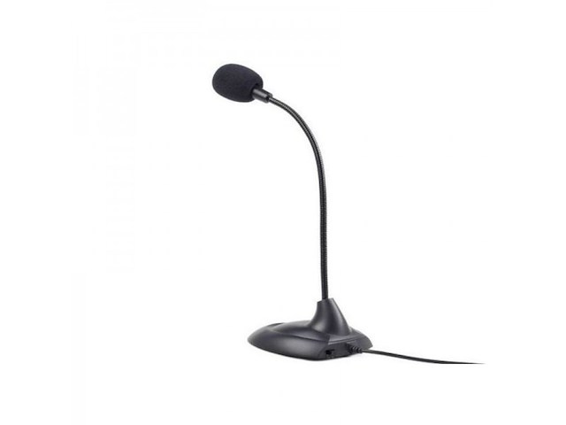 MIC-205 Gembird Desktop mikrofon, savitljivo telo, black, 3.5mm sa prekidacem