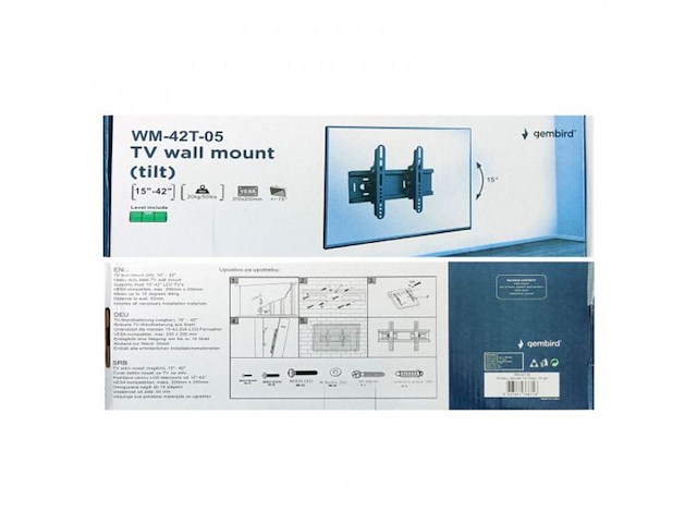 WM-42T-05 ** Gembird tilt VESA max 20x20cm 15-42 max. 20kg(346)