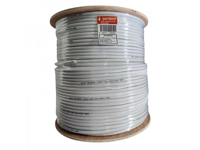 KABL-COAX-RG6/300 white (X553) * koaksialni kabl RG6 bez konektora, conductivity 18%,6.5mm,300m 3999