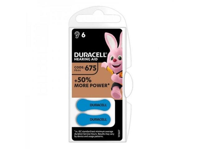 Duracell Hearing Aid 675 1,45V baterija za slusni aparat PAK6