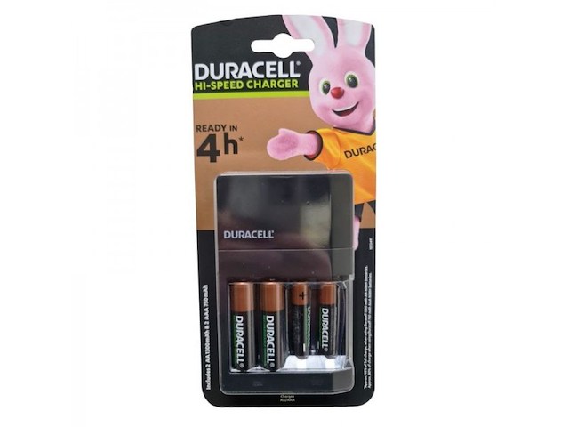 Duracell CEF14 PUNJAC + punjive baterije 2xAA NiMH 1300mAH+ 2xAAA 750mAh( Hi speed 4h, auto-OFF)