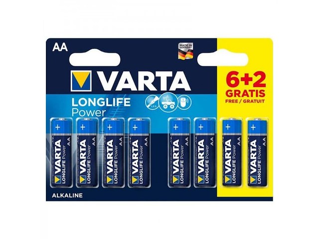 VARTA-4906SO AA 1.5V LR6  MN1500, PAK8 CK, ALKALNE baterije LONGLIFE