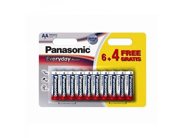 PANASONIC baterije LR6EPS/10BW-AA 10 kom 6+4F Alkalne Ever