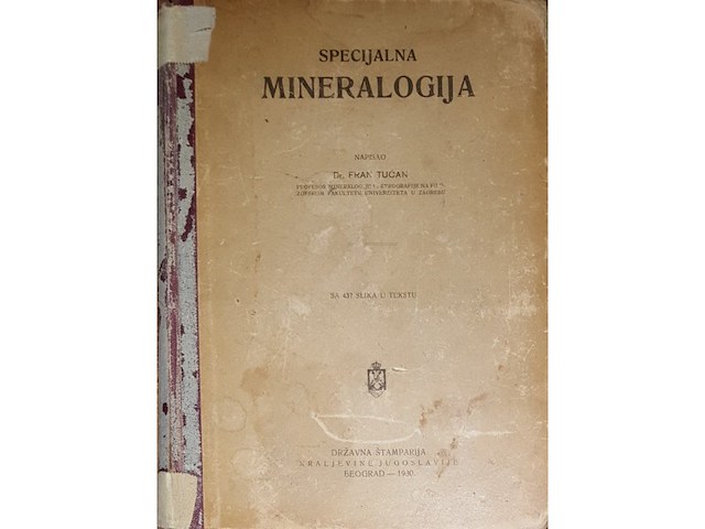 Specijalna Mineralogija - Dr.Fran Tućan