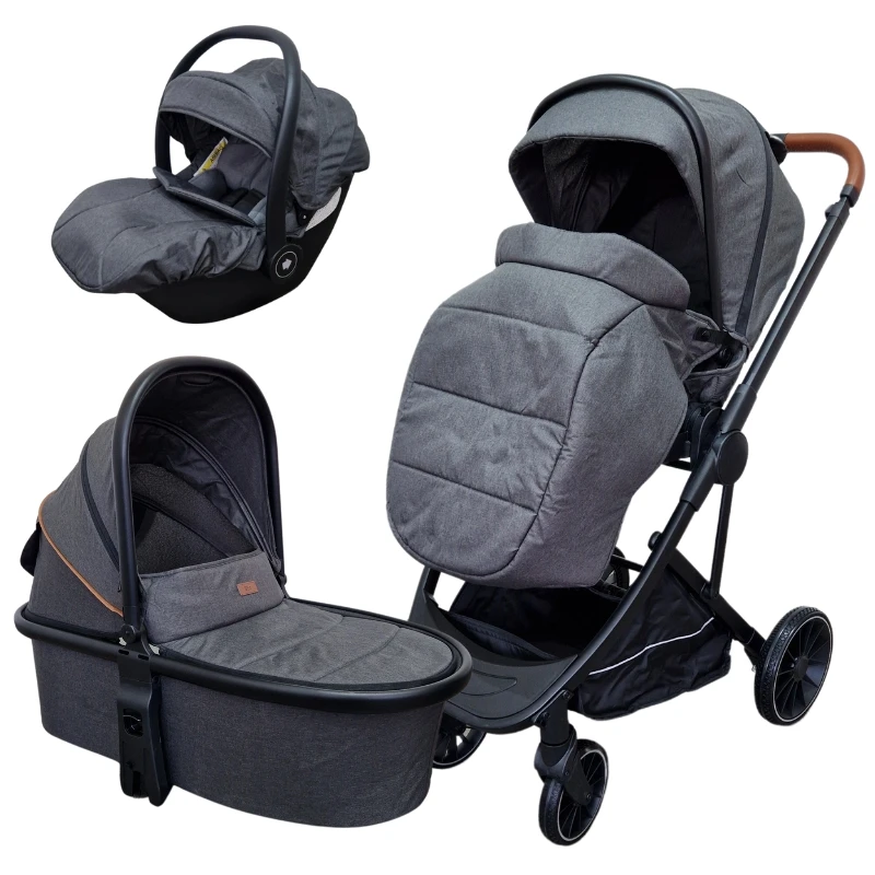 BBO Neo kolica za bebe 3 u 1 Dark Grey, 0m+