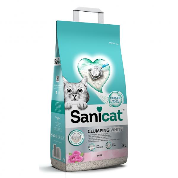 Sanicat Clumping White Rose – 8l