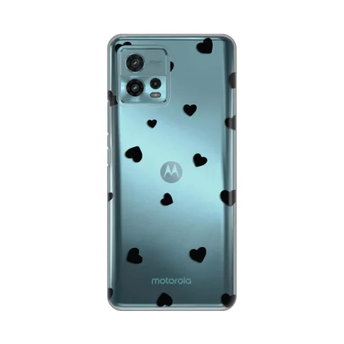 Silikonska futrola - maska print Skin za Motorola Moto G72 Hearts