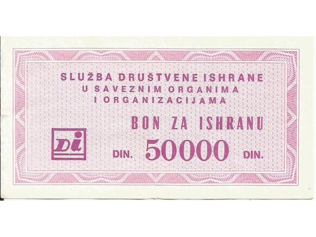 Bon za ishranu 50.000 din