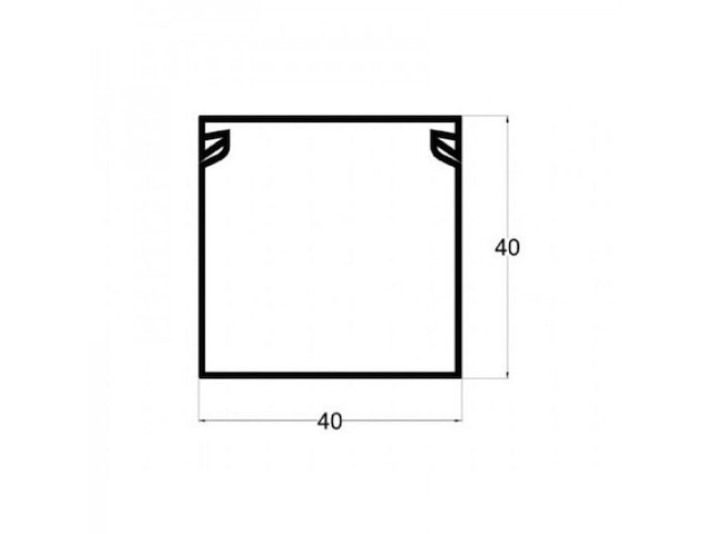 Kanalica ME-40x40mm 2m kablovski kanal PVC