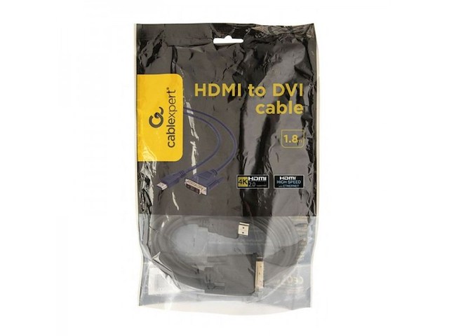 CC-HDMI-DVI-6 Gembird HDMI to DVI male-male kabl 1,8m