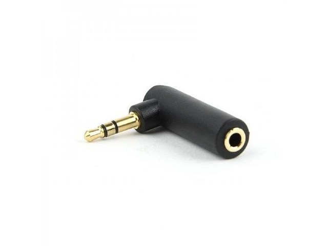 A-3.5M-3.5FL Gembird 3.5 mm stereo audio right angle adapter, 90