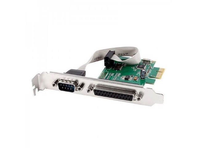 PEX-COMLPT-01 Gembird COM serial port+LPT port PCI-Express add-on card, +extra low-profile bracket