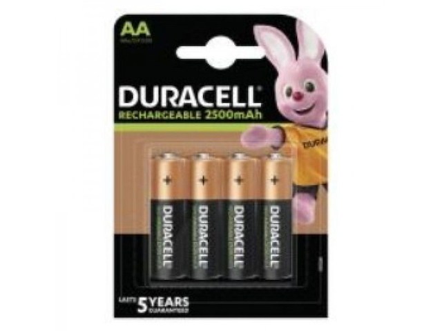 Duracell 2500mAh AA R6 MN1500, PAK4 CK,punjive NiMH baterije (rechargeable Duralock stay charged 5g