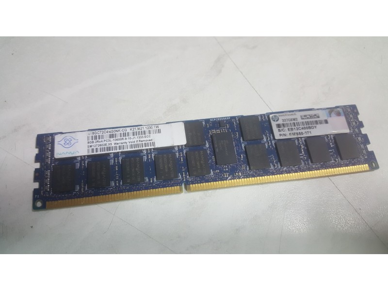 serverska memorija ddr3l 8gb 1333 mhz ispravna nanya