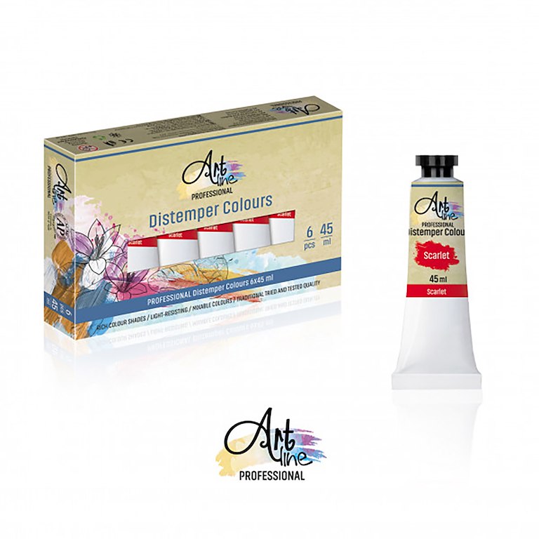 TEMPERA CRVENA SKARLET 45ML ART018