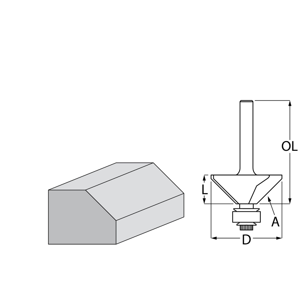 Makita – Glodalo za oslanjanje sa žlebovima 51×25,4mm – D-48636