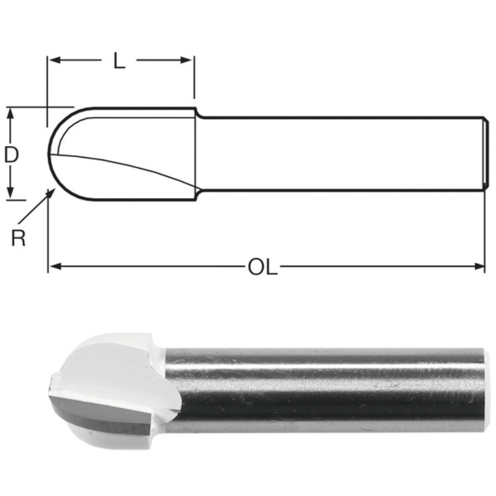 Makita – Konturno glodalo sa U žljebom 41,5×12,7mm – D-48000