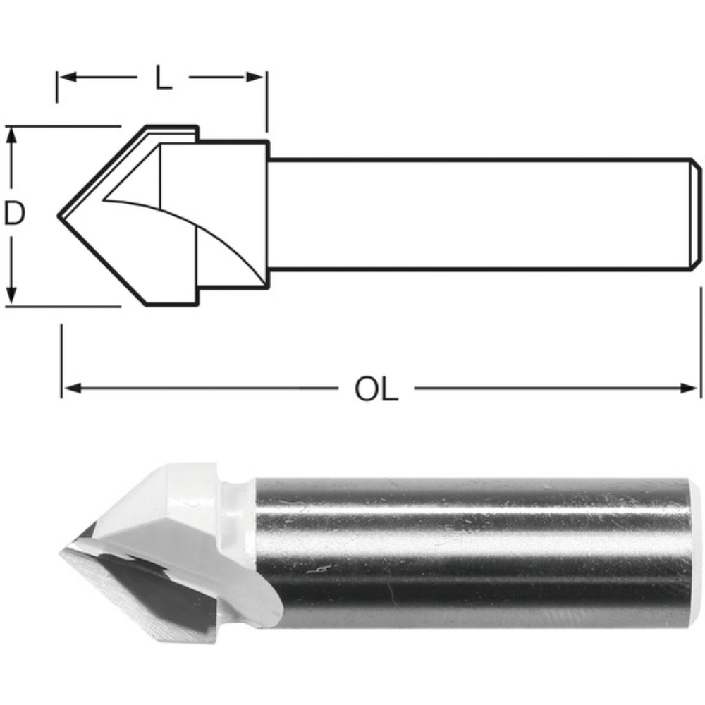 Makita – Konturno glodalo sa V žljebom 44,7×12,7mm – D-47896