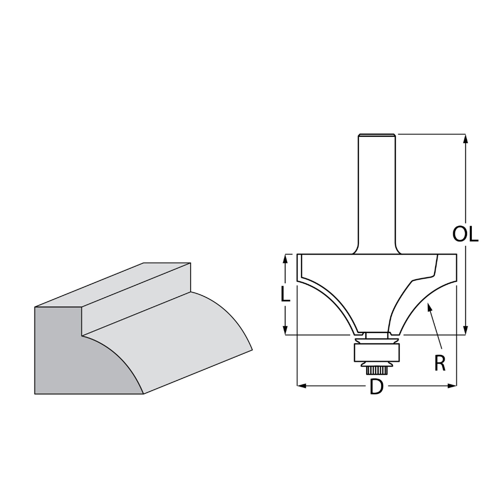 Makita Okrugla glodalica sa ležajem 59,7×31,8mm, D-48402