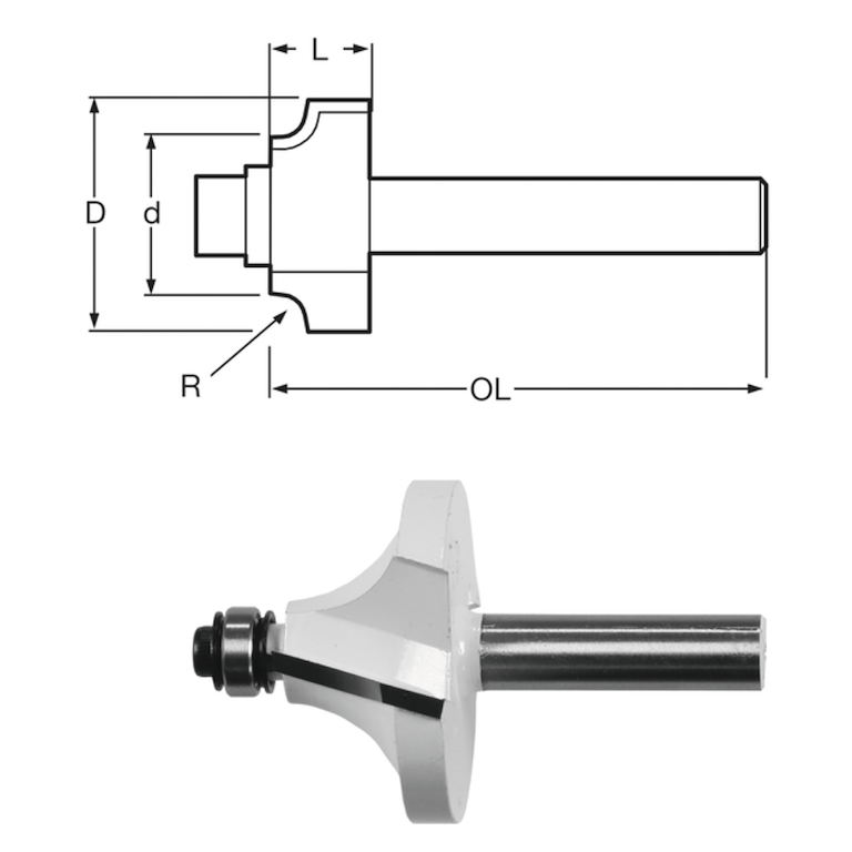 Makita Okrugli rezač sa profilom 51,6x19mm, D-48446