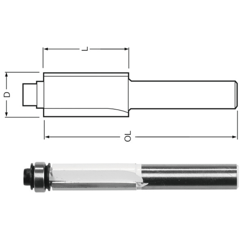 Makita – Ravno konturno glodalo sa dva zupca 56×12,7mm prihvat 6mm – D-47709