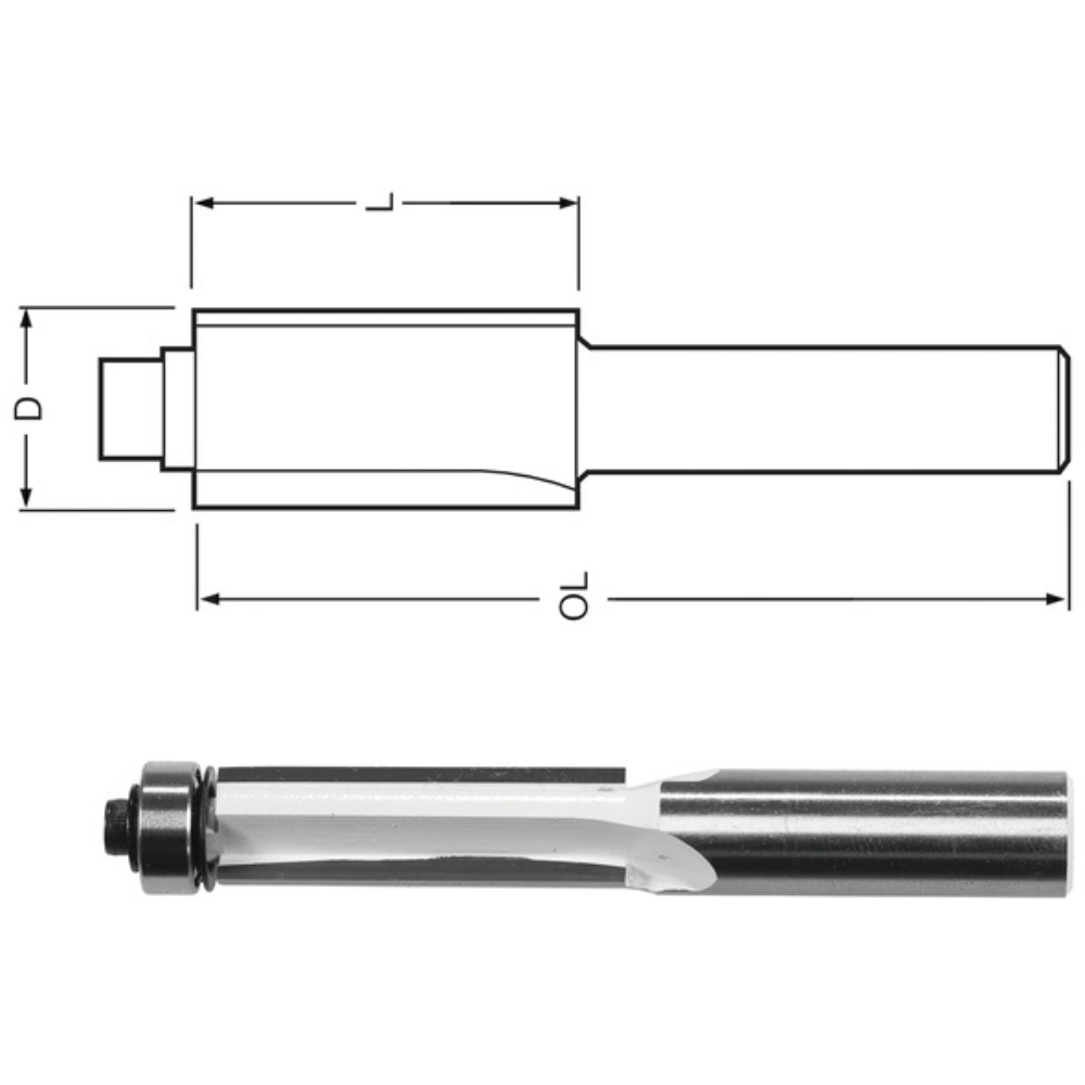 Makita Ravno konturno glodalo sa dva zupca 67×9,5mm prihvat 8mm, D-47721