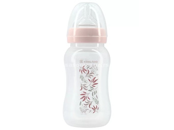 Flašica anti-colic 330ml Tropical leaves Roze